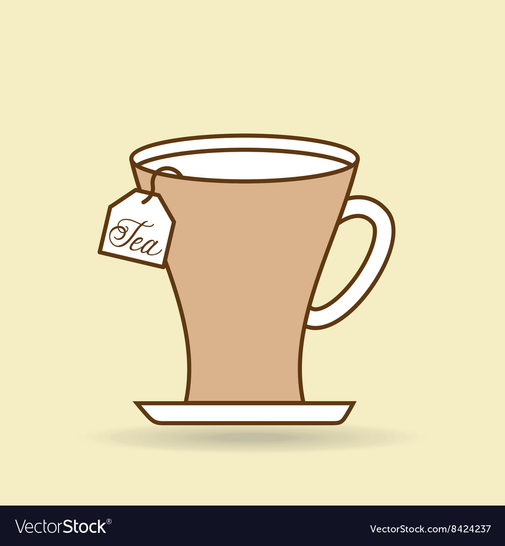 Tea time design Royalty Free Vector Image - VectorStock