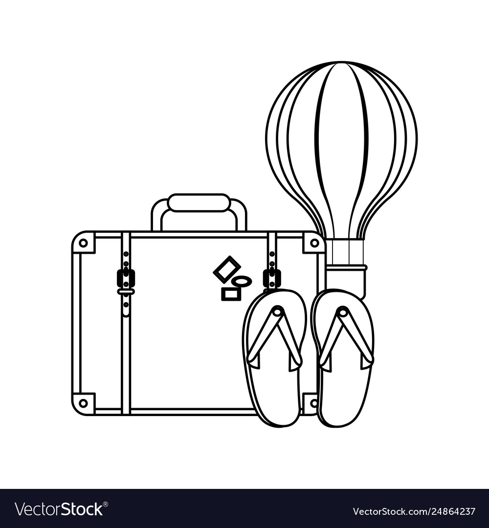 Vintage Travel Clip Art Black And White