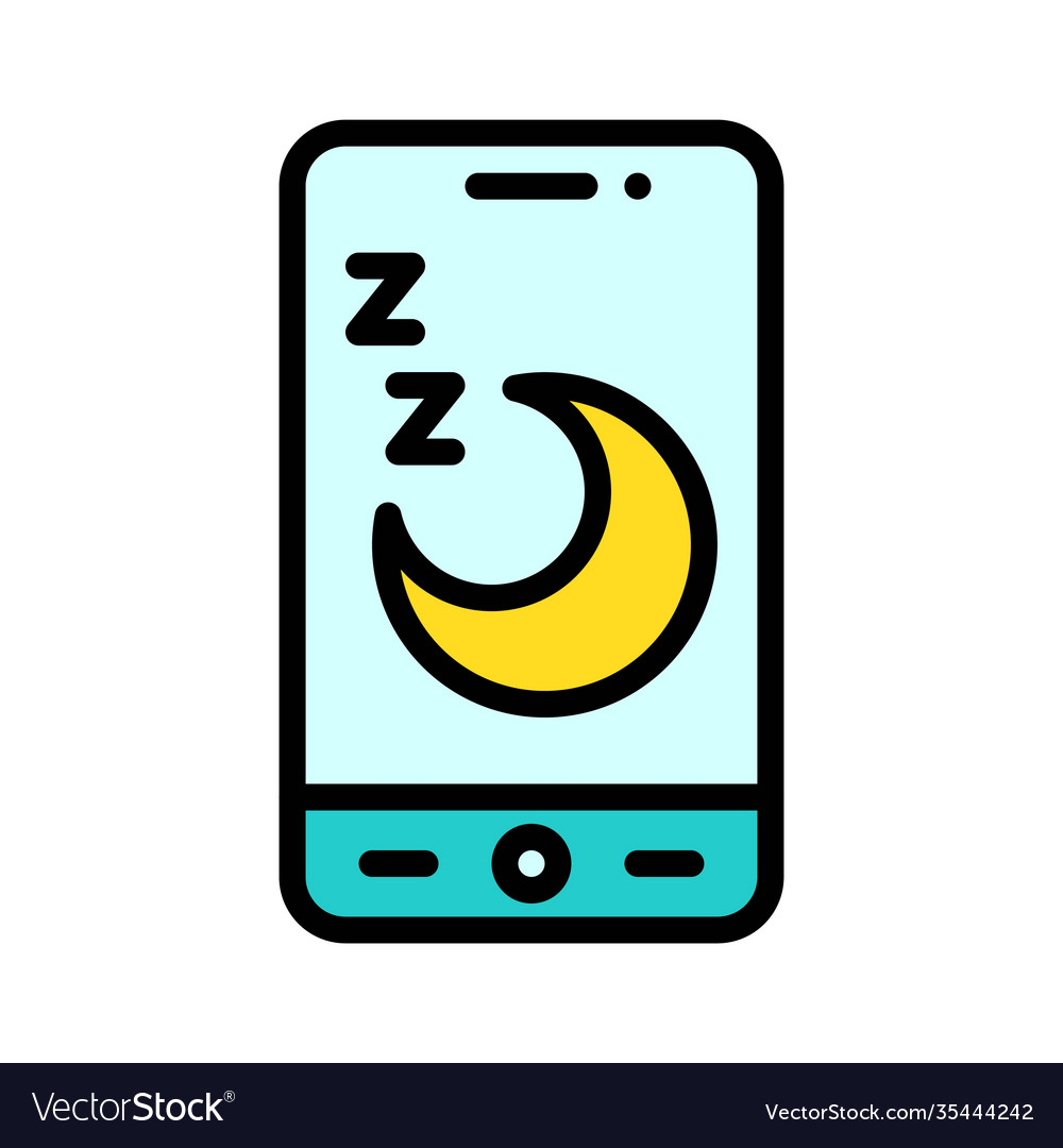 Sleep tracker app icon mobile application Vector Image