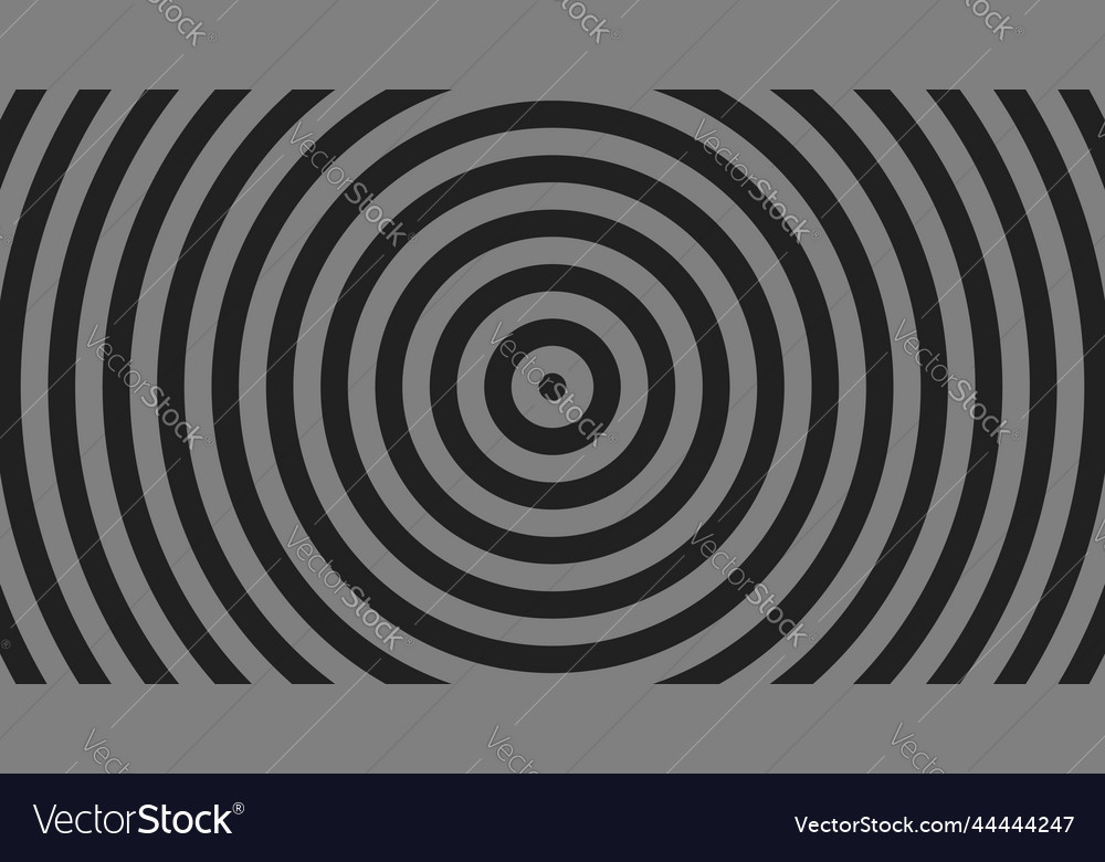 Black and gray concentric circles background Vector Image