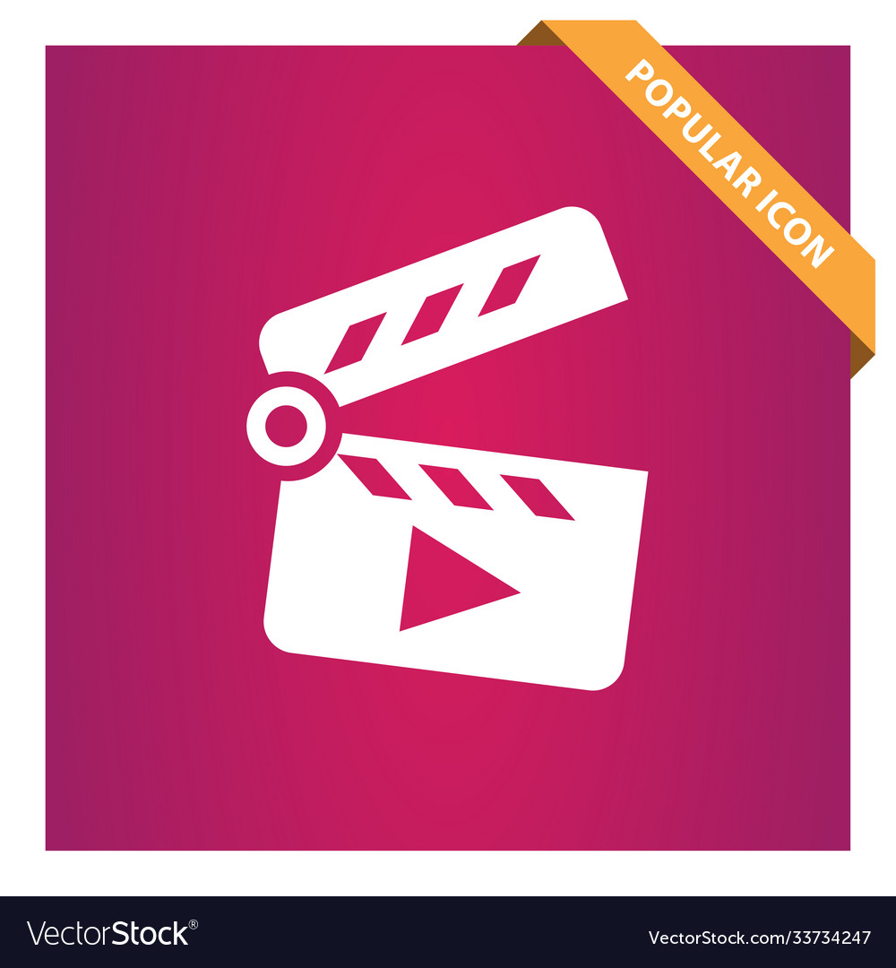 Clapper icon Royalty Free Vector Image - VectorStock