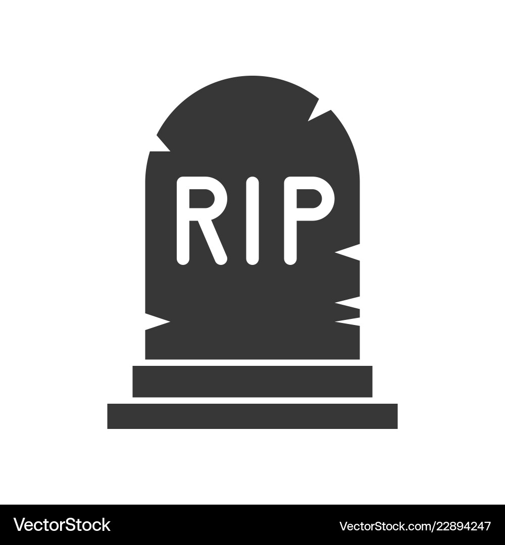 Gravestone with rip alphabet halloween related Vector Image
