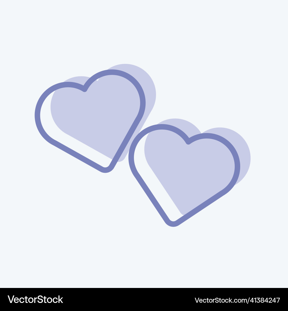 Hearts icon in trendy two tone style isolated Vector Image