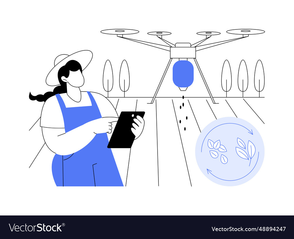 Seed-planting drones isolated cartoon Royalty Free Vector Seed-planting drones isolated cartoon Royalty Free Vector