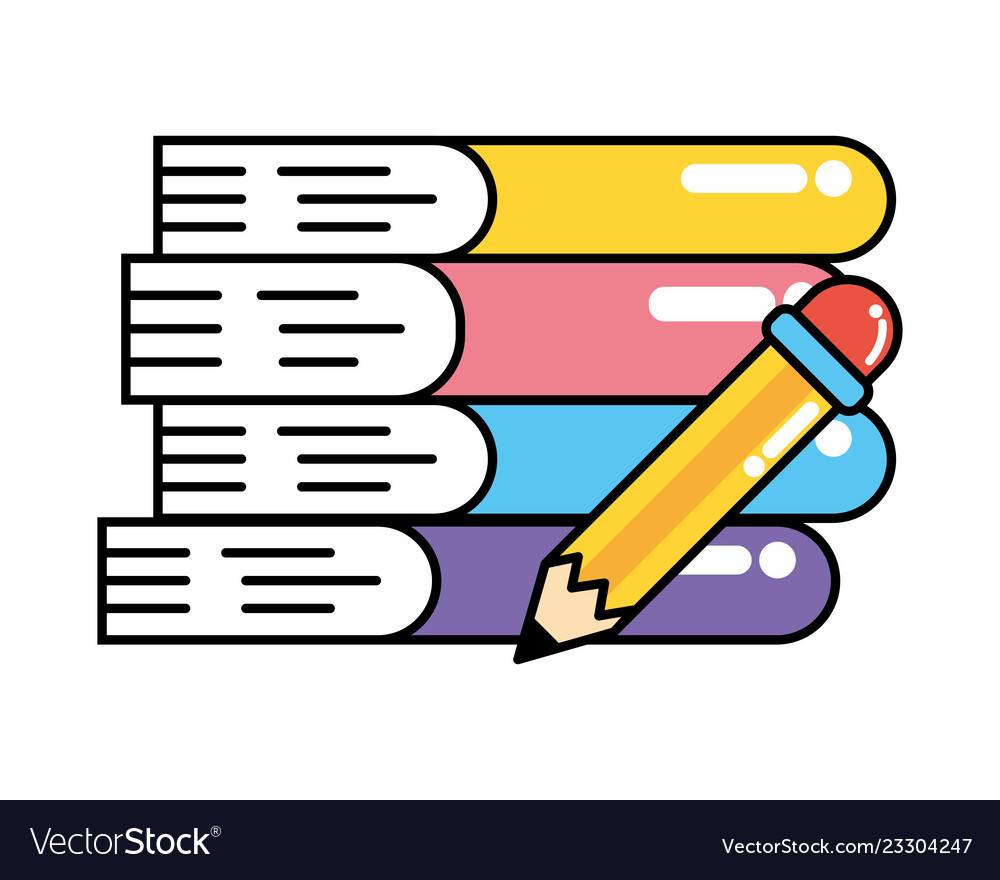 Study element cartoon Royalty Free Vector Image