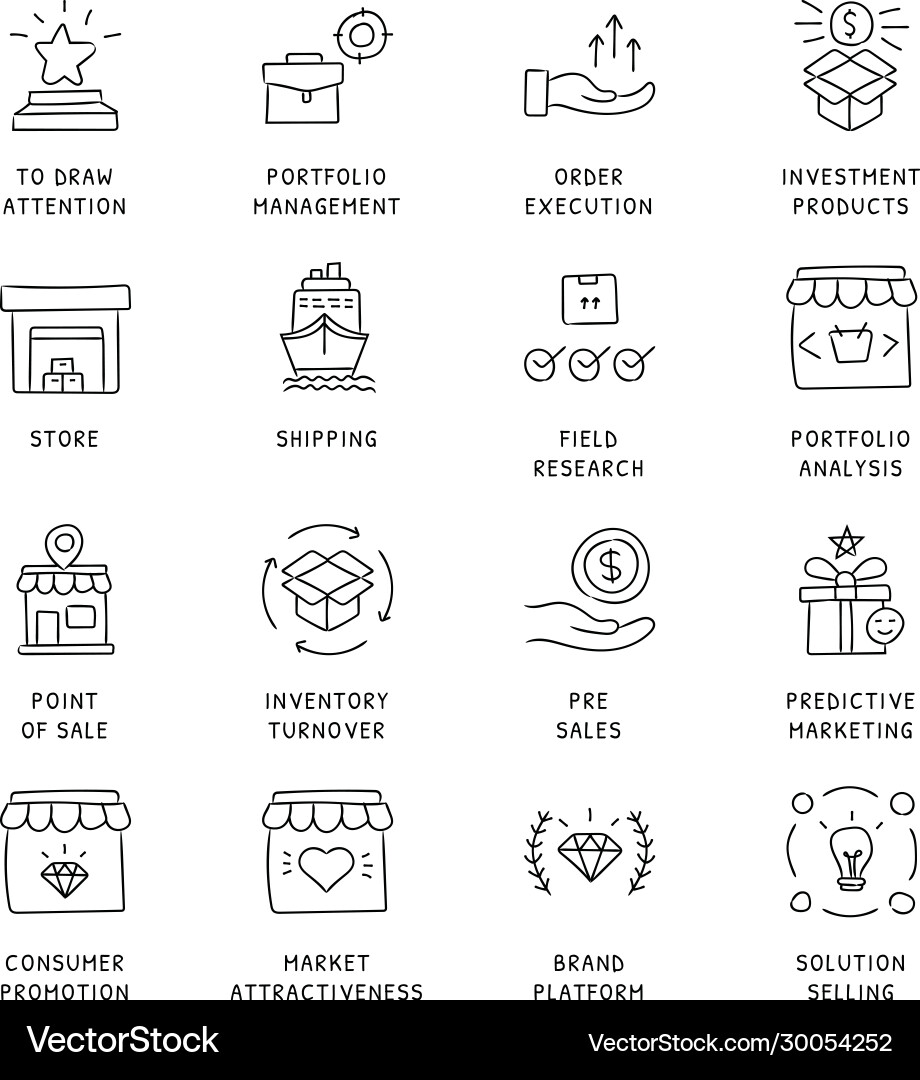 Business concepts icons Royalty Free Vector Image