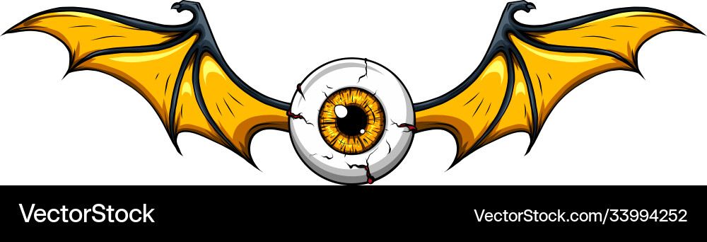 Creepy eye ball design art Royalty Free Vector Image