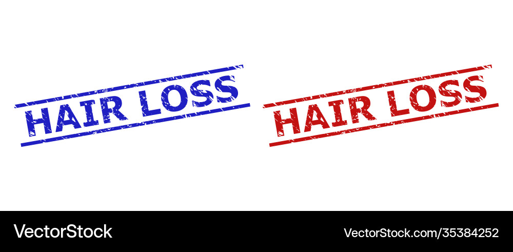 Hair loss watermarks with distress surface Vector Image