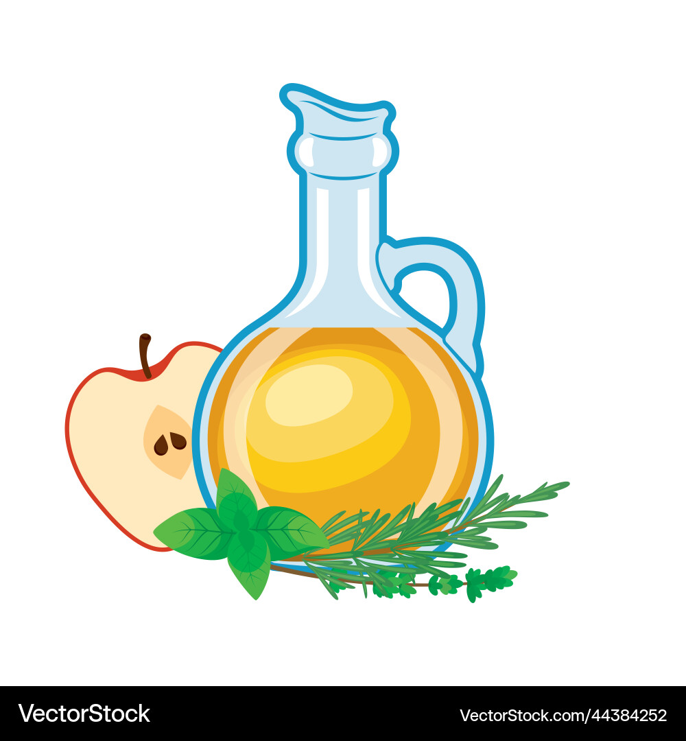 Herbal vinegar with rosemary icon Royalty Free Vector Image