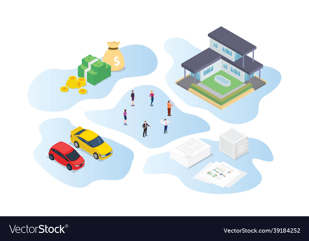 Inheritance concept with people family and some Vector Image