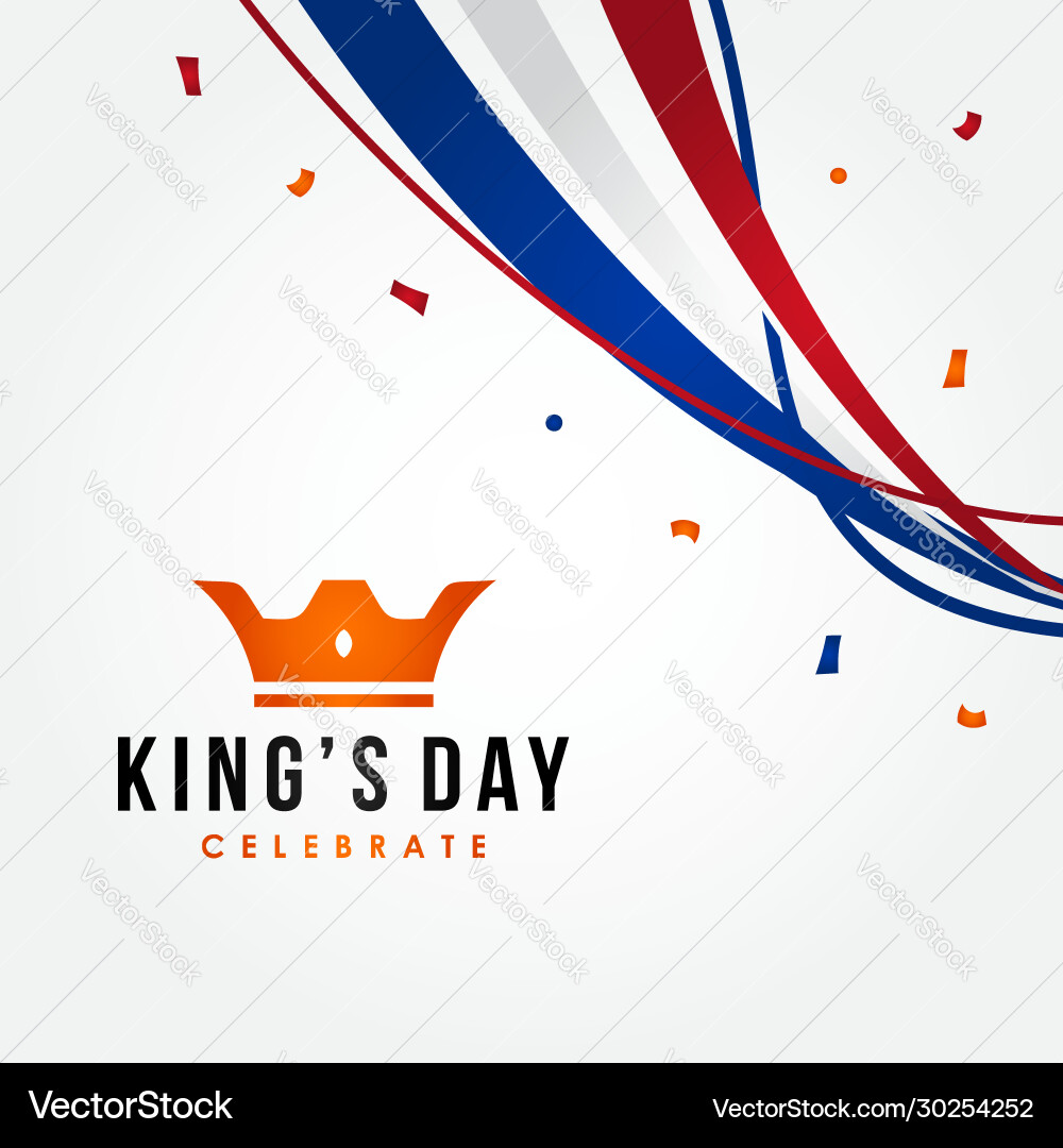 Kings day design for banner or background Vector Image