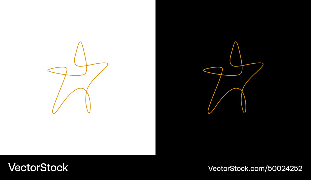 Luxury and unique star abstract logo design Vector Image