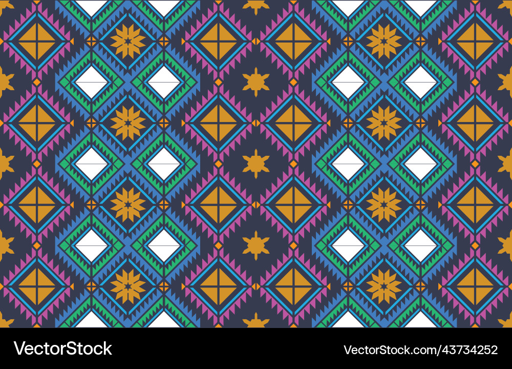Oriental ethnic geometry traditional seamless Vector Image