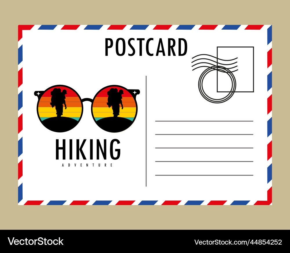 Postcard white paper blank mockup isolated Vector Image