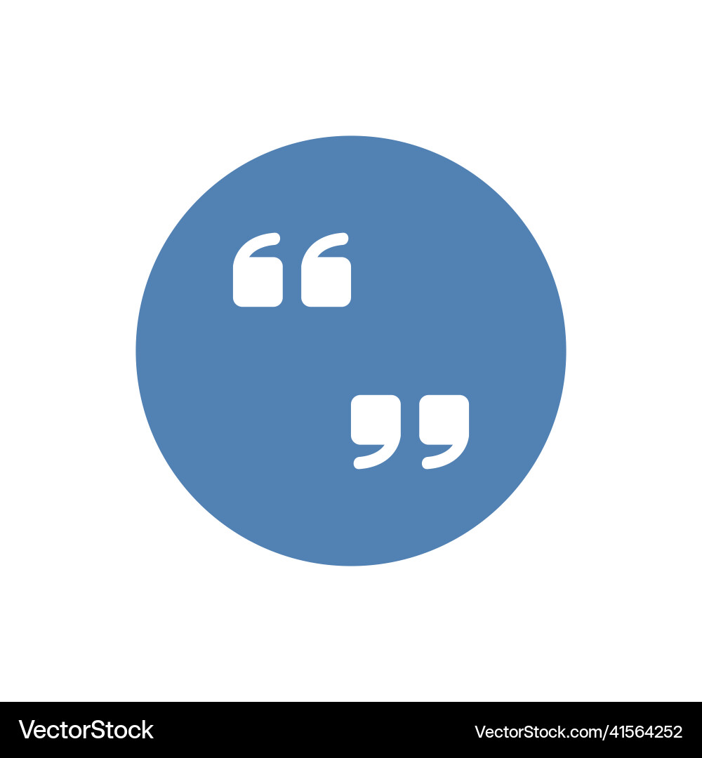 Quote icon isolated on white backgroundquote icon Vector Image