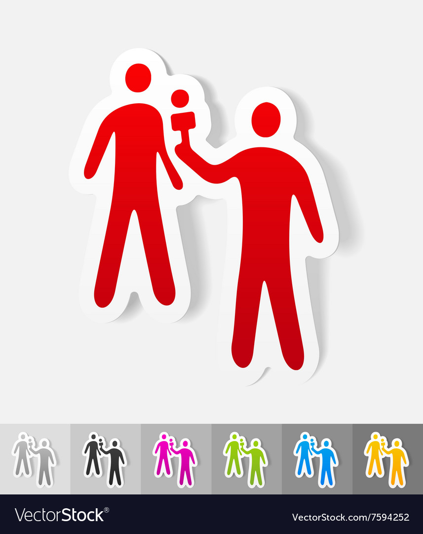 Realistic design element interviewer Royalty Free Vector