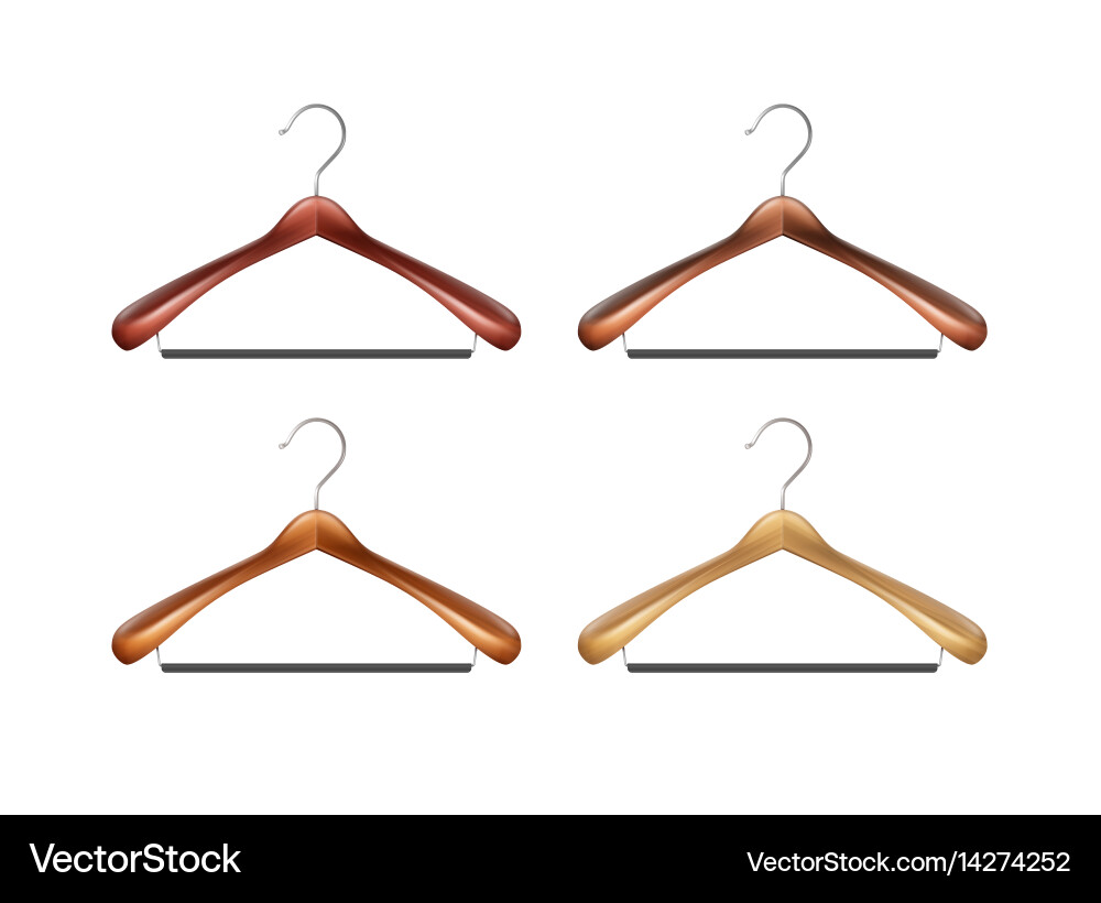 Set of clothes hangers Royalty Free Vector Image