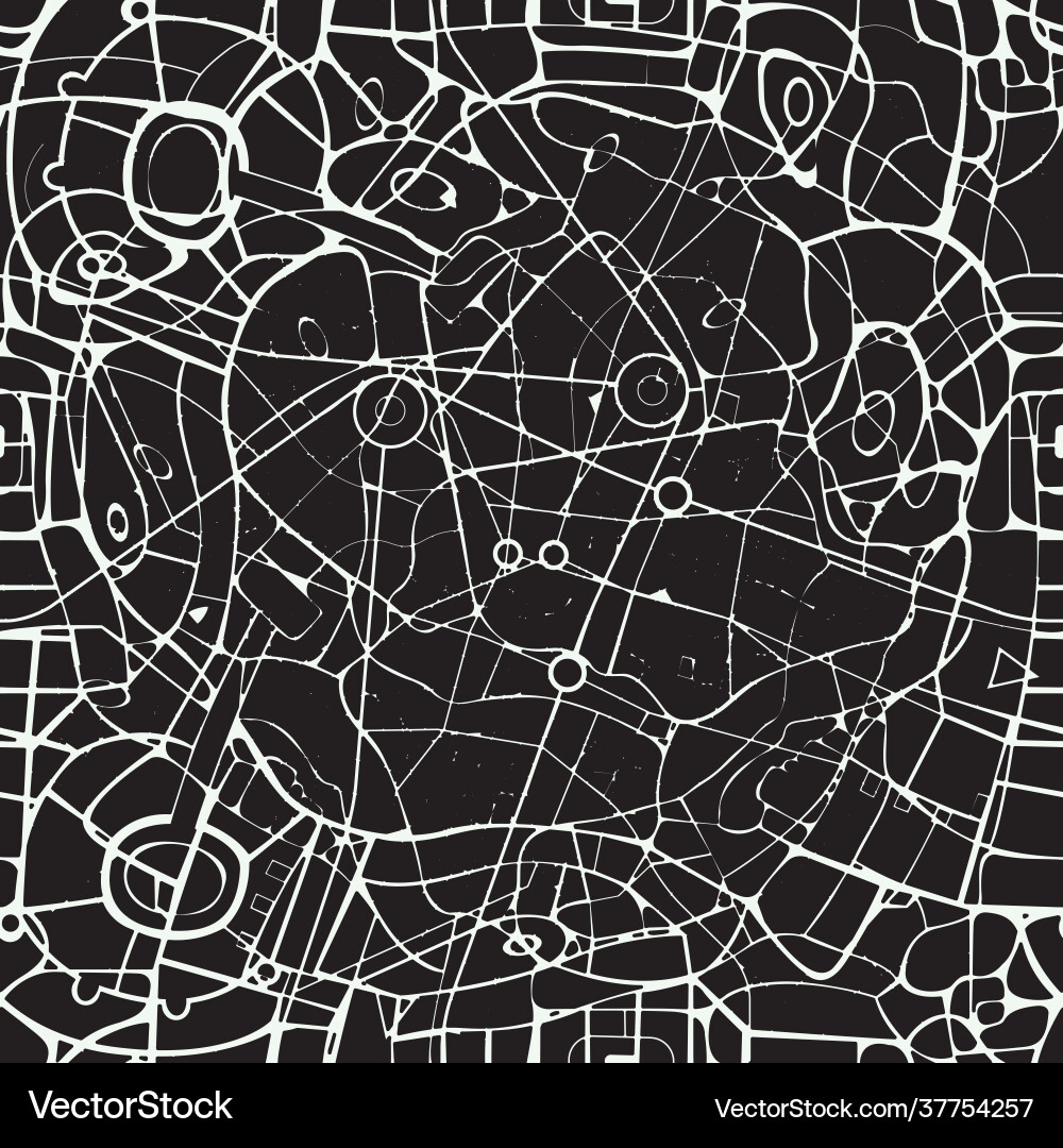 Abstract seamless pattern with schematic road map Vector Image