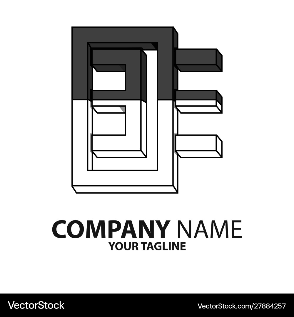 B and e e and e be initial logo concept Royalty Free Vector