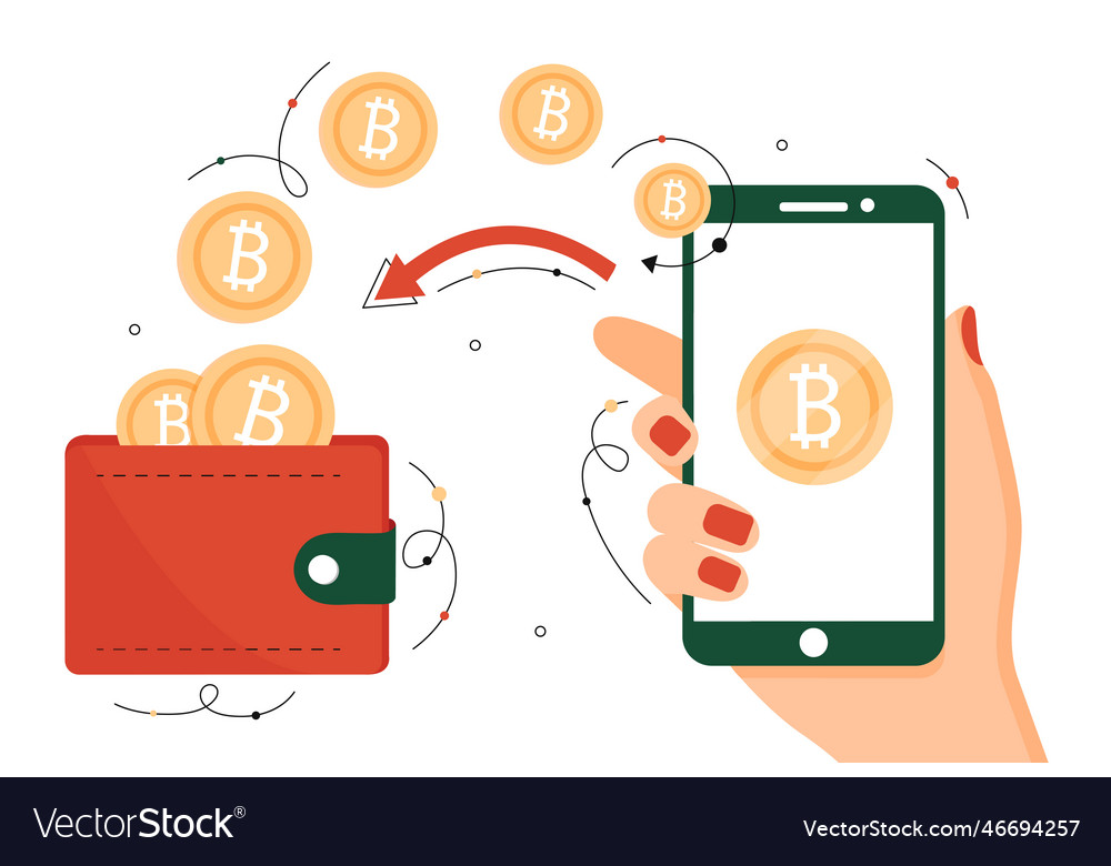 Bitcoin wallet concept Royalty Free Vector Image Bitcoin wallet concept Royalty Free Vector Image
