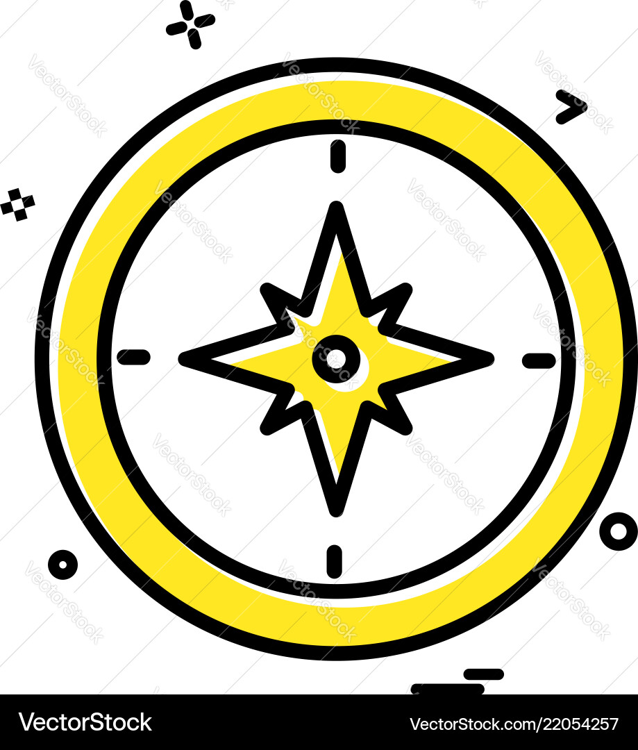 Compass north south east west icon design Vector Image