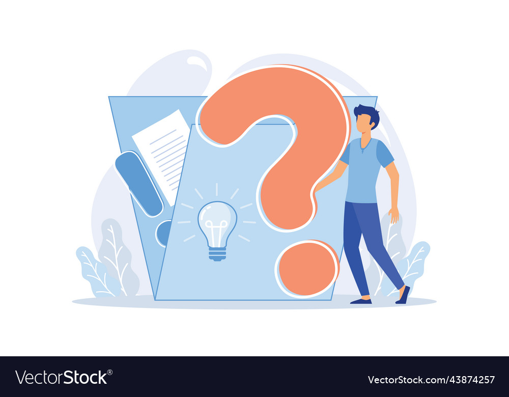 Concept of people frequently asked questions Vector Image