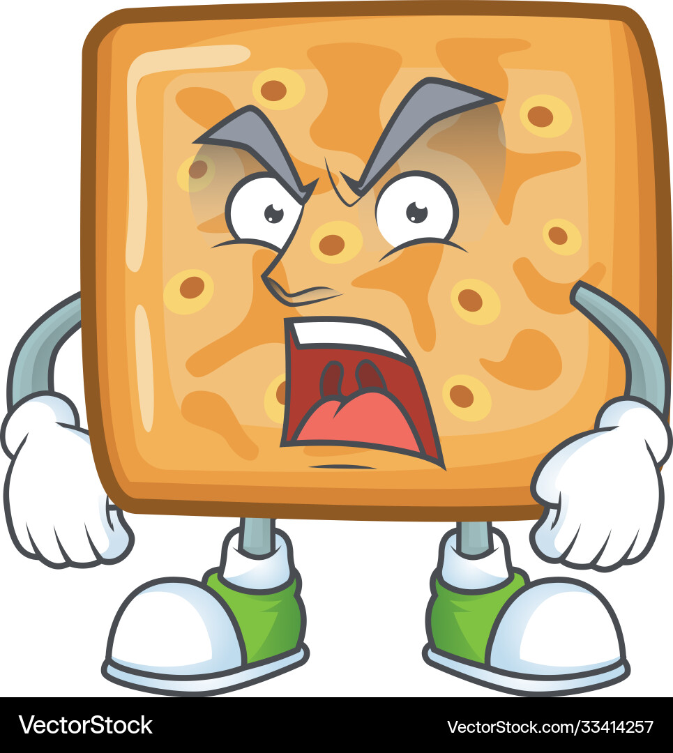 Crackers mascot design concept showing angry face Vector Image
