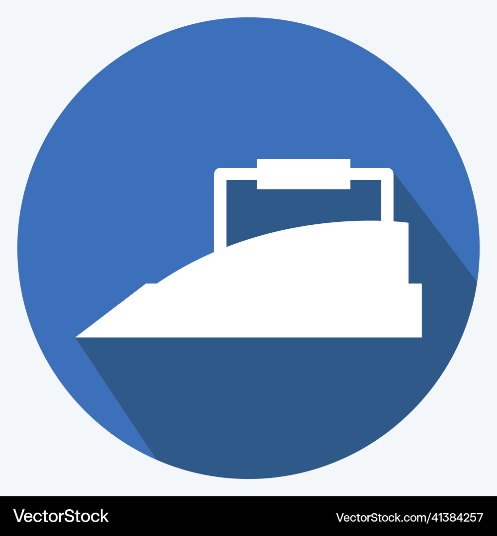 Heavy iron icon in trendy long shadow style Vector Image