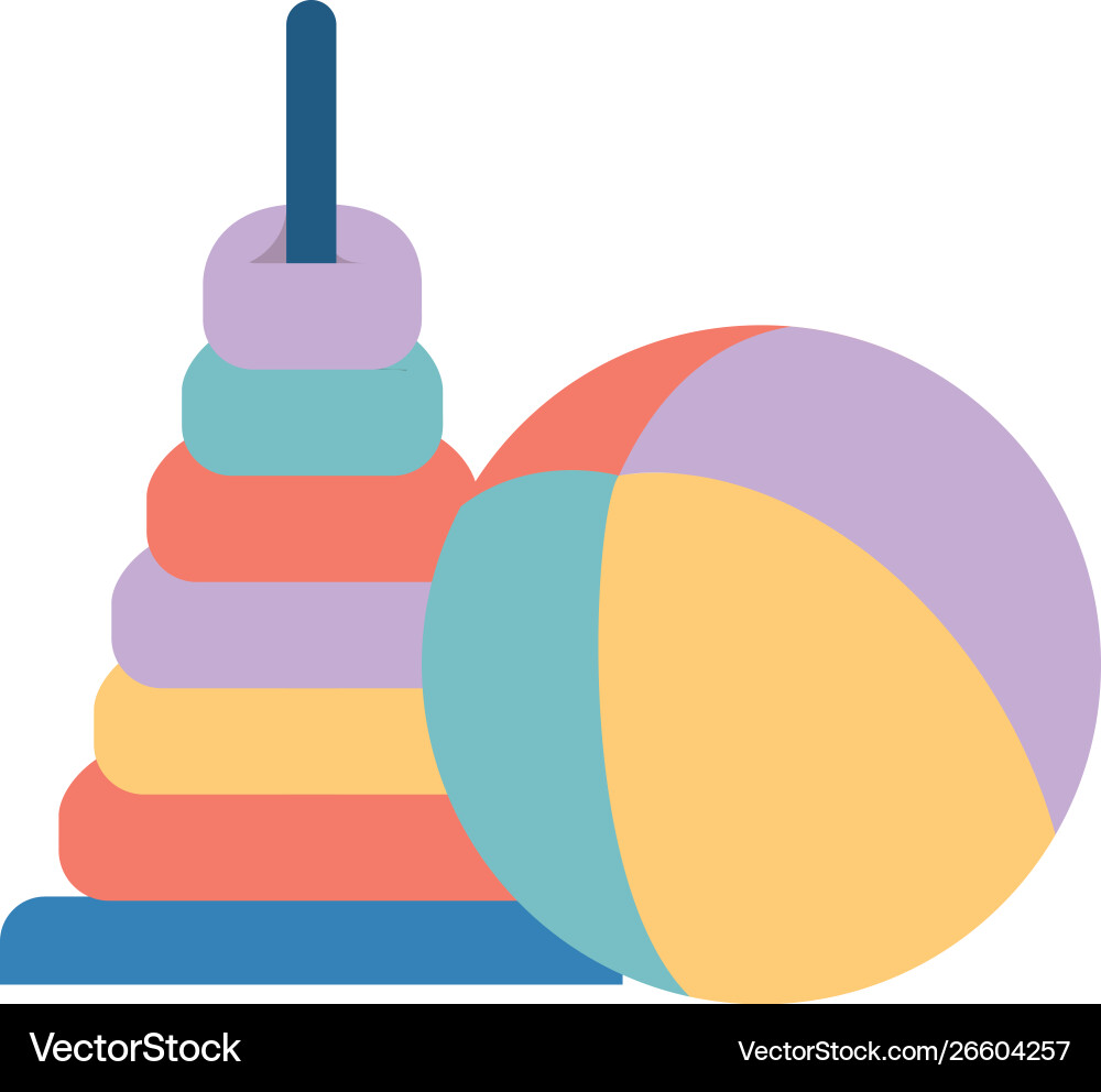 Isolated baby toy design Royalty Free Vector Image