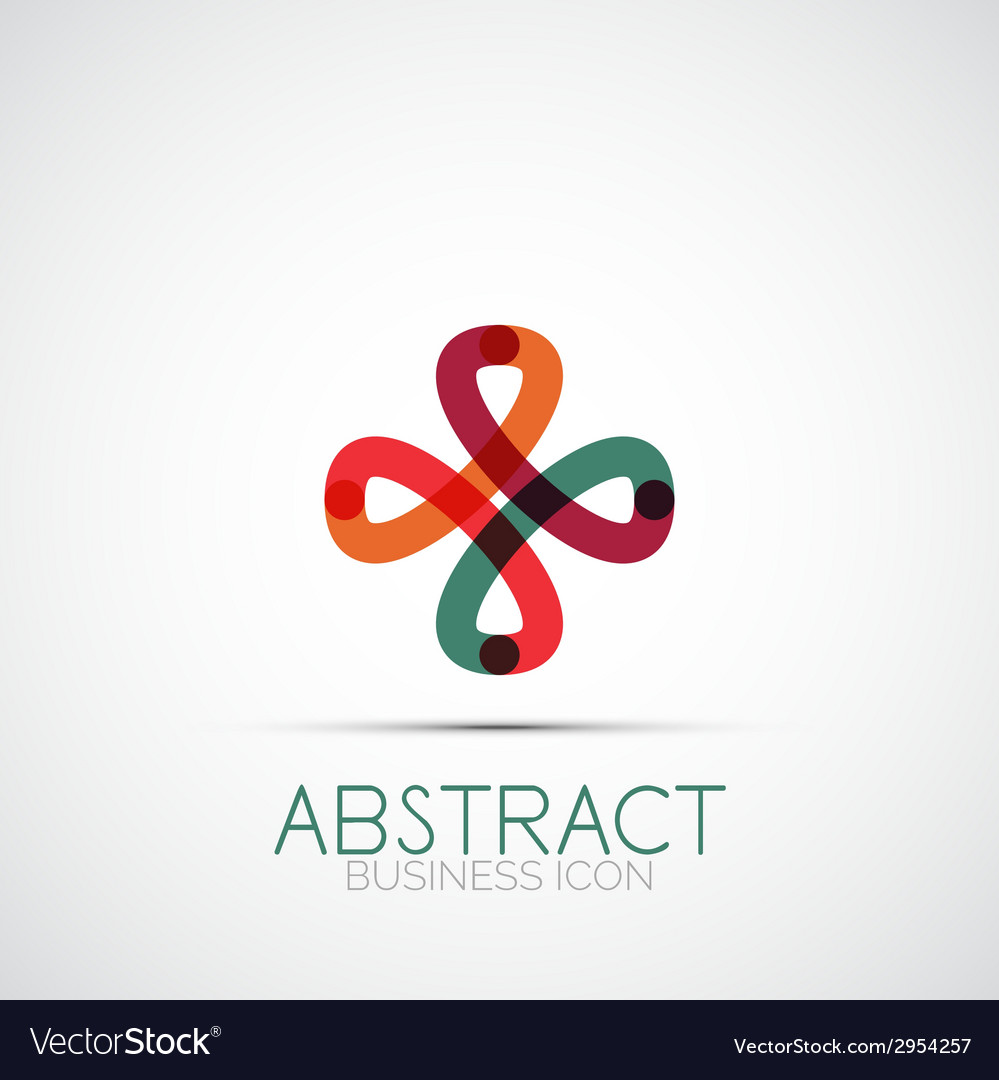 Line design loop logo Royalty Free Vector Image