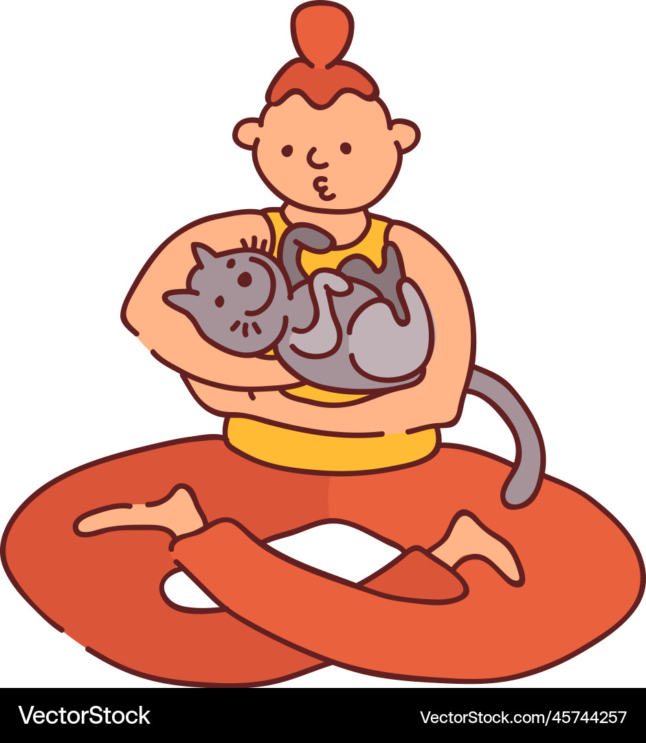 Pet lover cartoon composition Royalty Free Vector Image