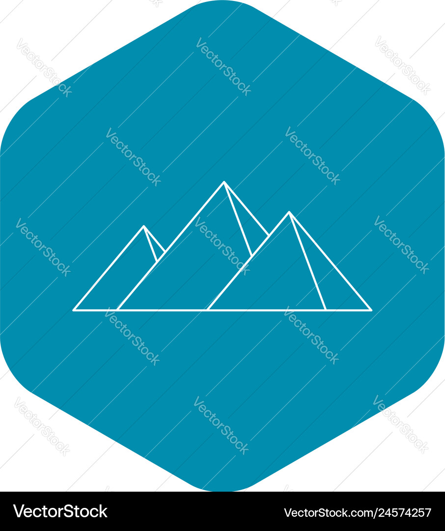Pyramids of egypt icon simple style Royalty Free Vector