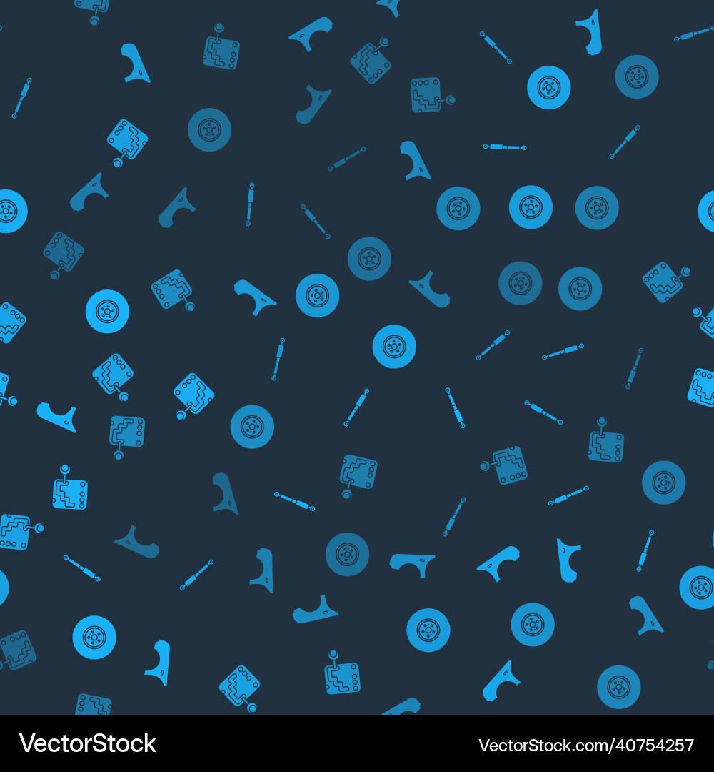 Set car fender shock absorber brake disk Vector Image