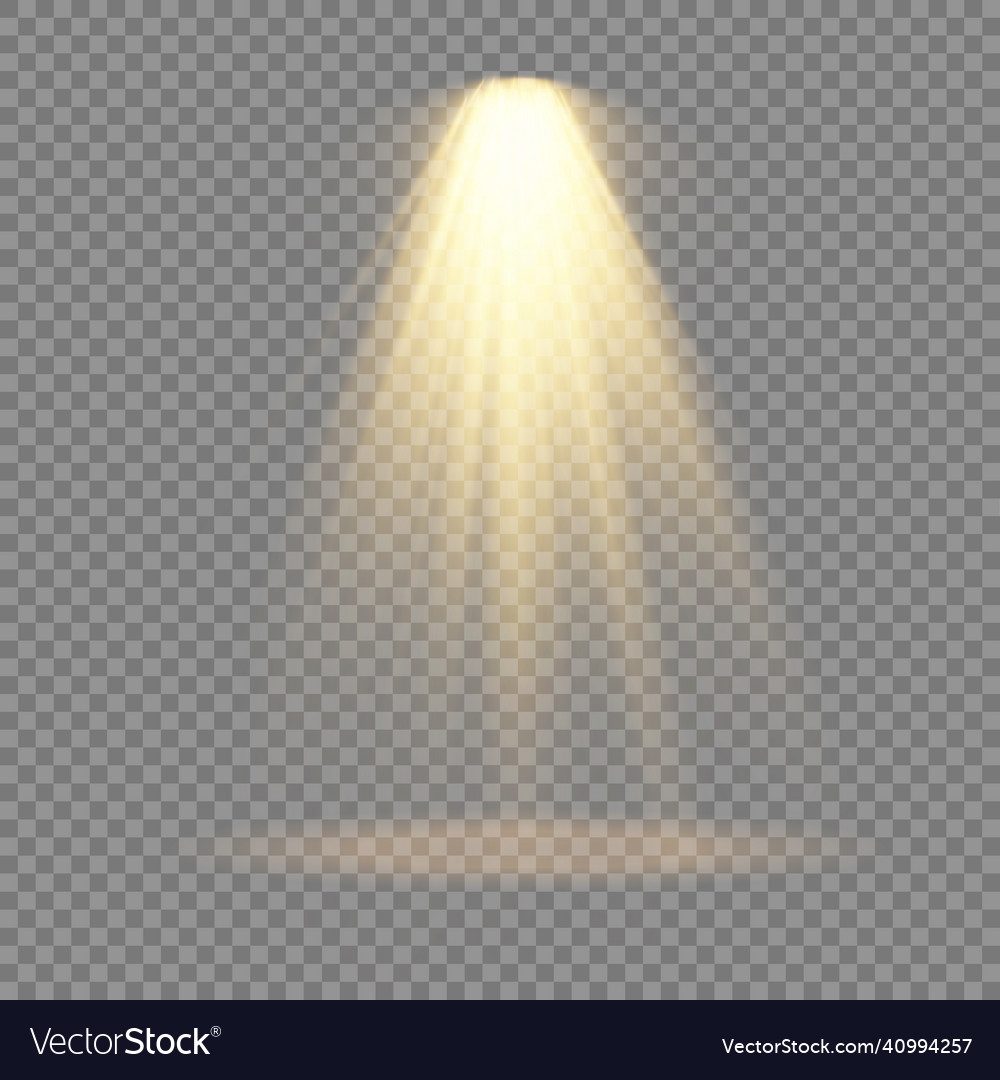 Set of yellow spotlight projector light effect Vector Image Set of yellow spotlight projector light effect Vector Image