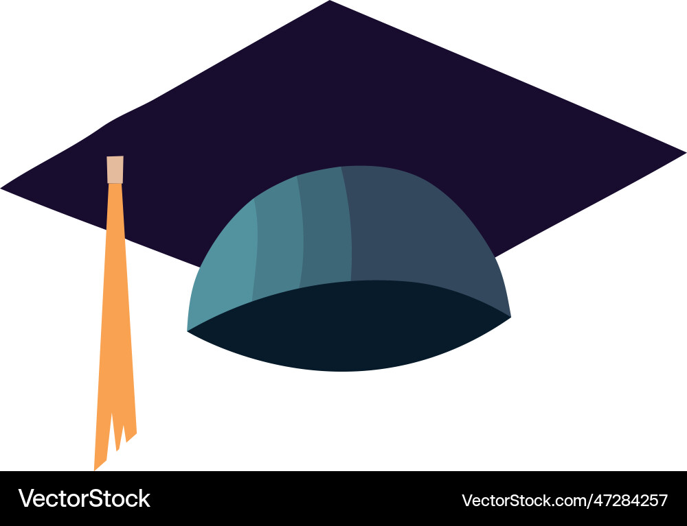 Success symbolized by graduation cap Royalty Free Vector