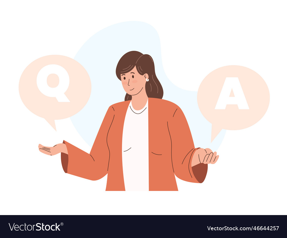 Woman with qa flat Royalty Free Vector Image - VectorStock Woman with qa flat Royalty Free Vector Image - VectorStock