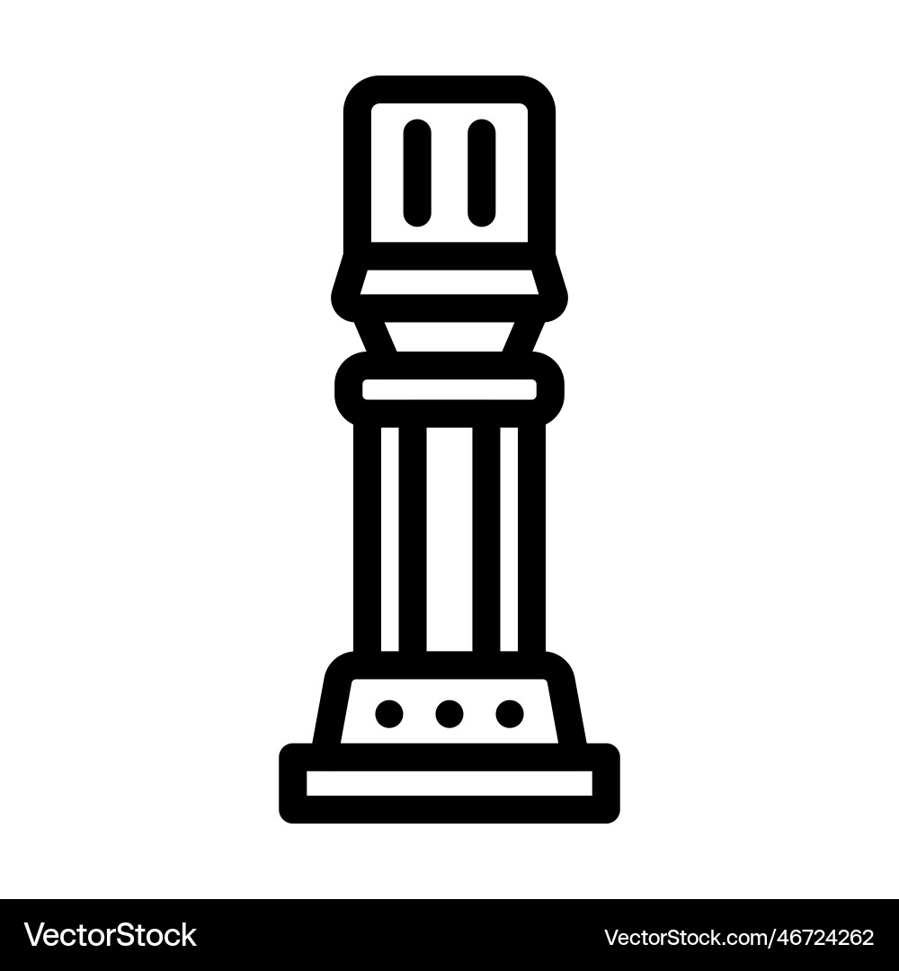 911 call thick line icon for personal and Vector Image