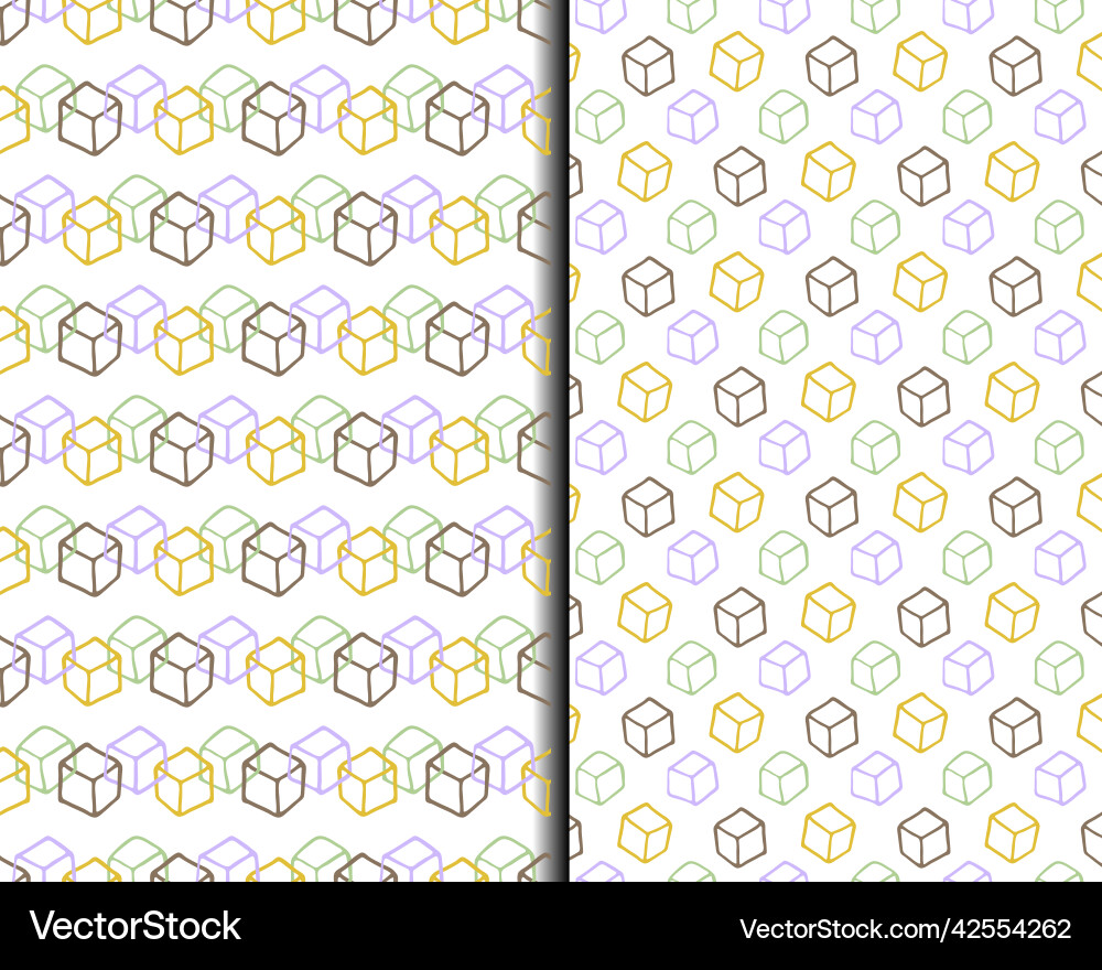 Baby toys building blocks chain seamless patterns Vector Image