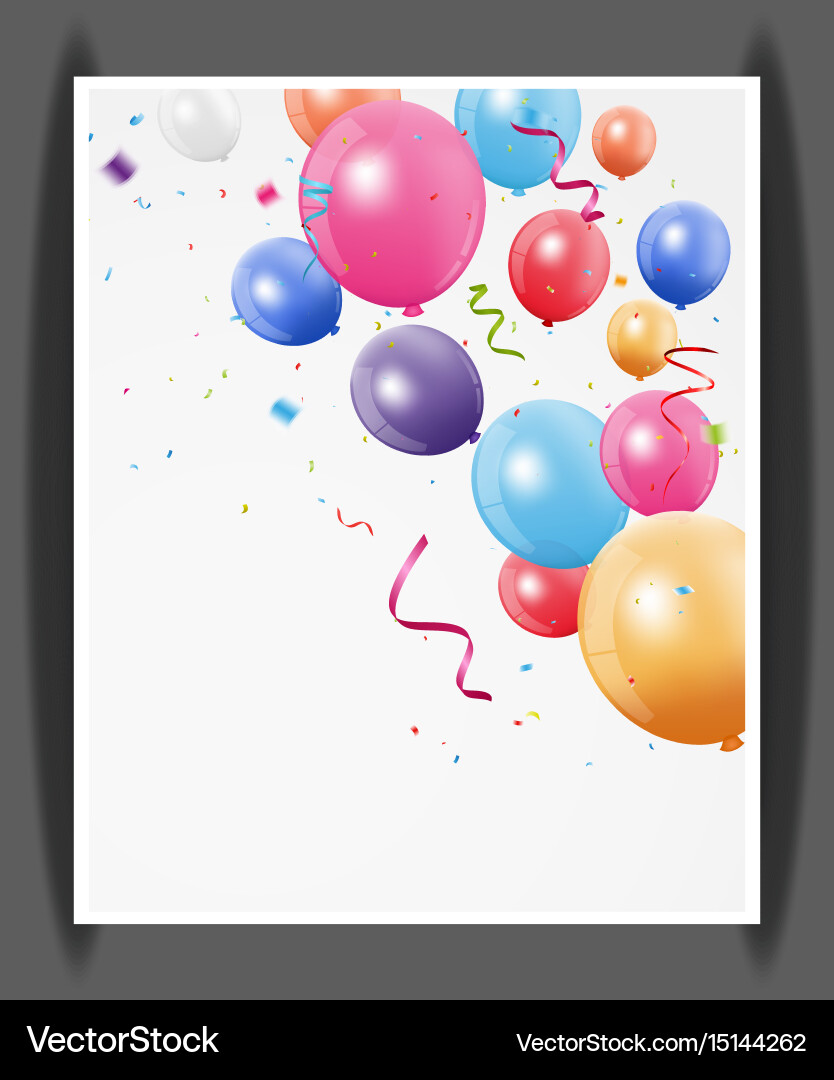 Birthday celebration greeting card Royalty Free Vector Image