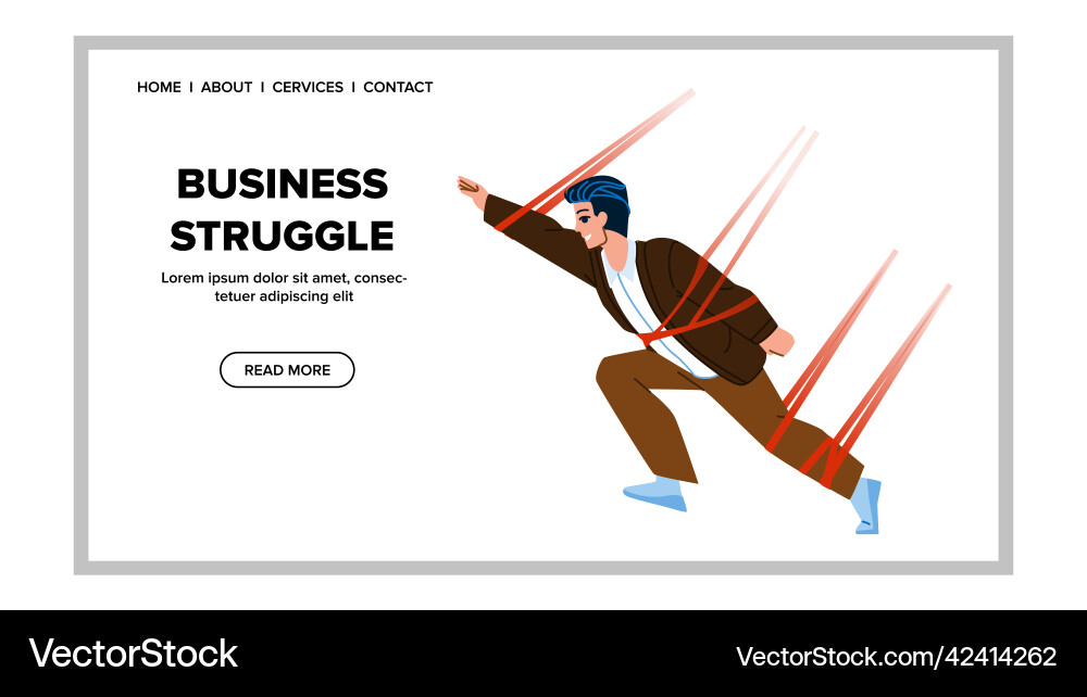 Business struggle competition businessman Vector Image