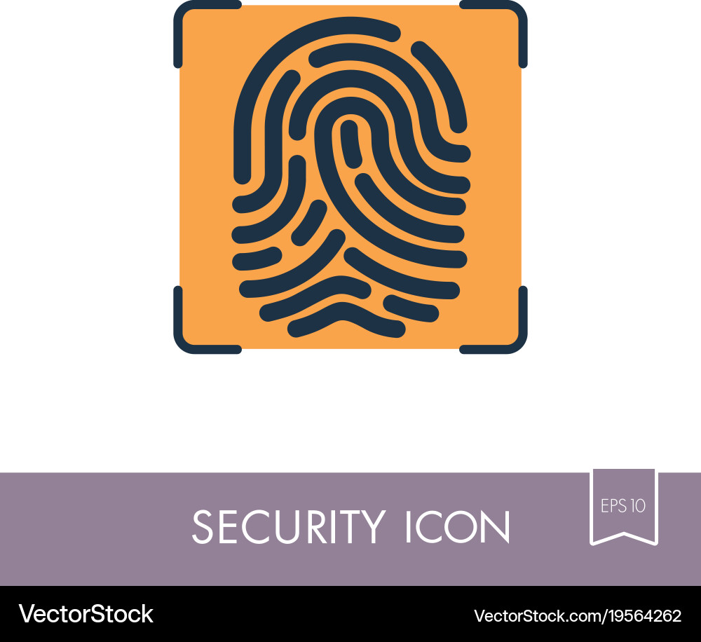 Fingerprint icon fingermark symbol Royalty Free Vector Image