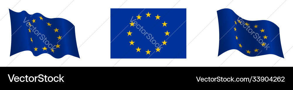 Flag european union eu in a fixed Royalty Free Vector Image