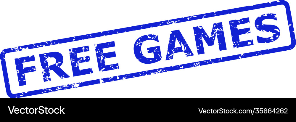 Free games watermark with scratched texture Vector Image