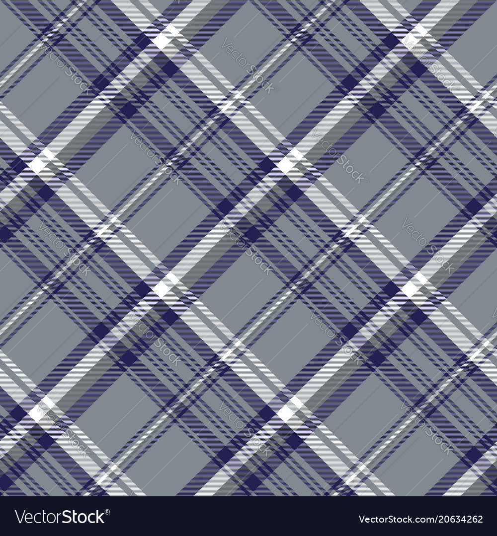 Gray diagonal plaid seamless pattern Royalty Free Vector