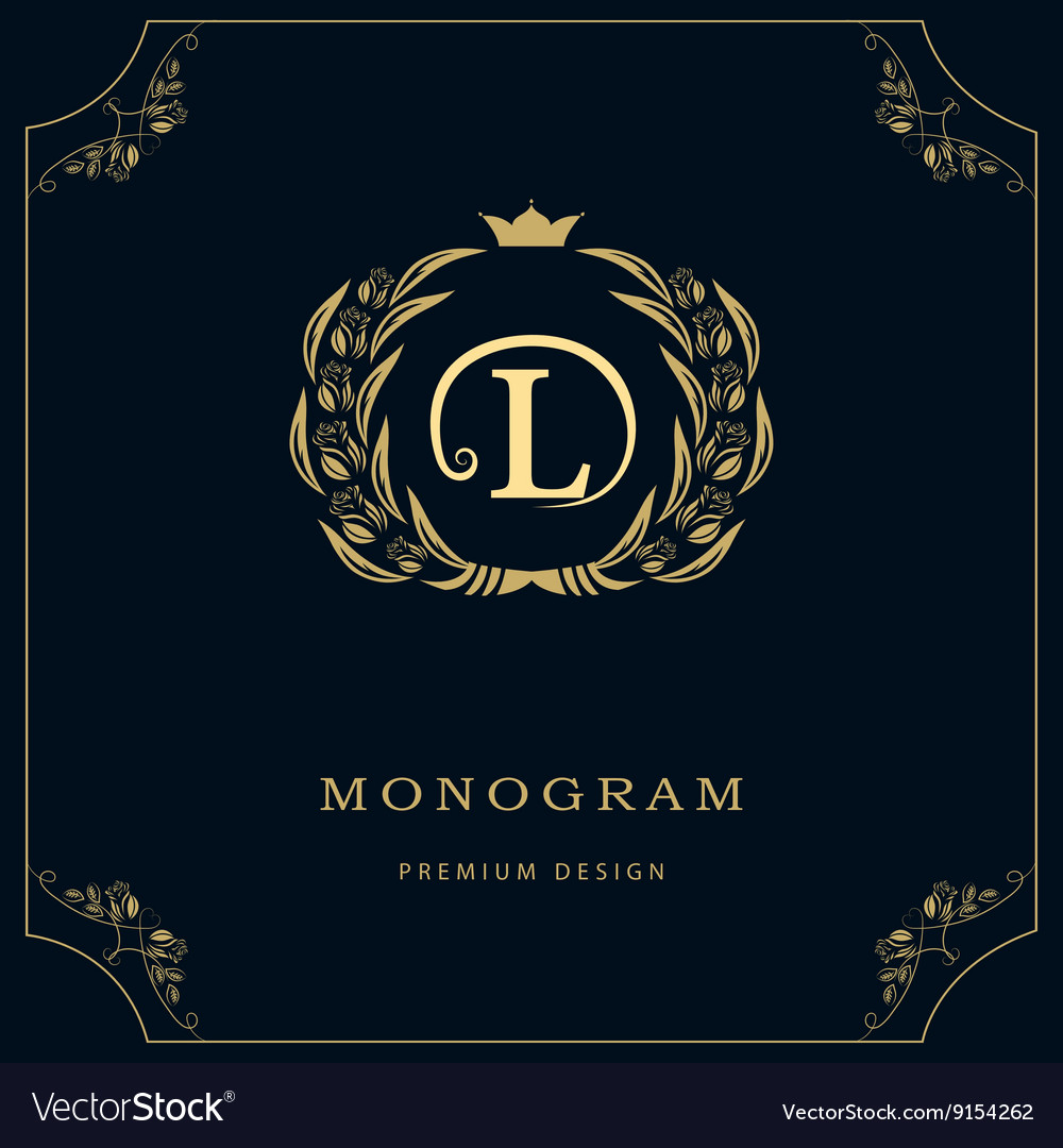 Monogram design elements graceful template Vector Image
