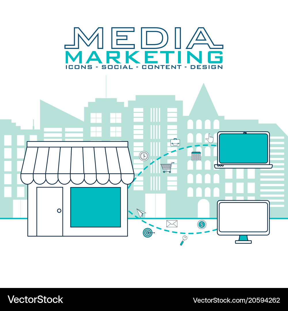 Social media marketing Royalty Free Vector Image