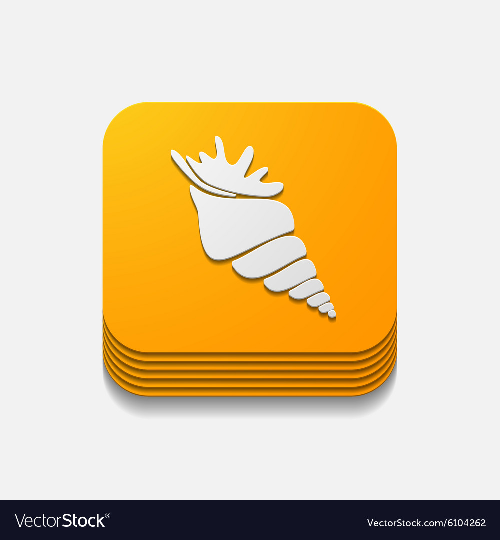 Square button shell Royalty Free Vector Image - VectorStock