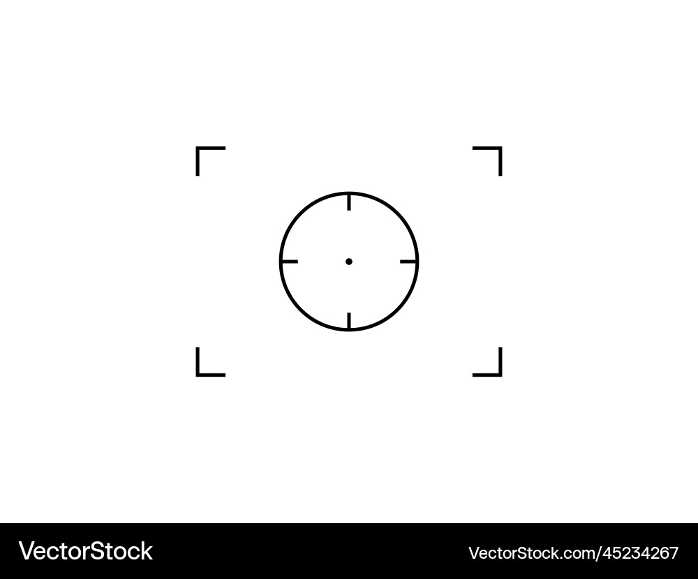 Auto focus icon center line symbol Royalty Free Vector Image