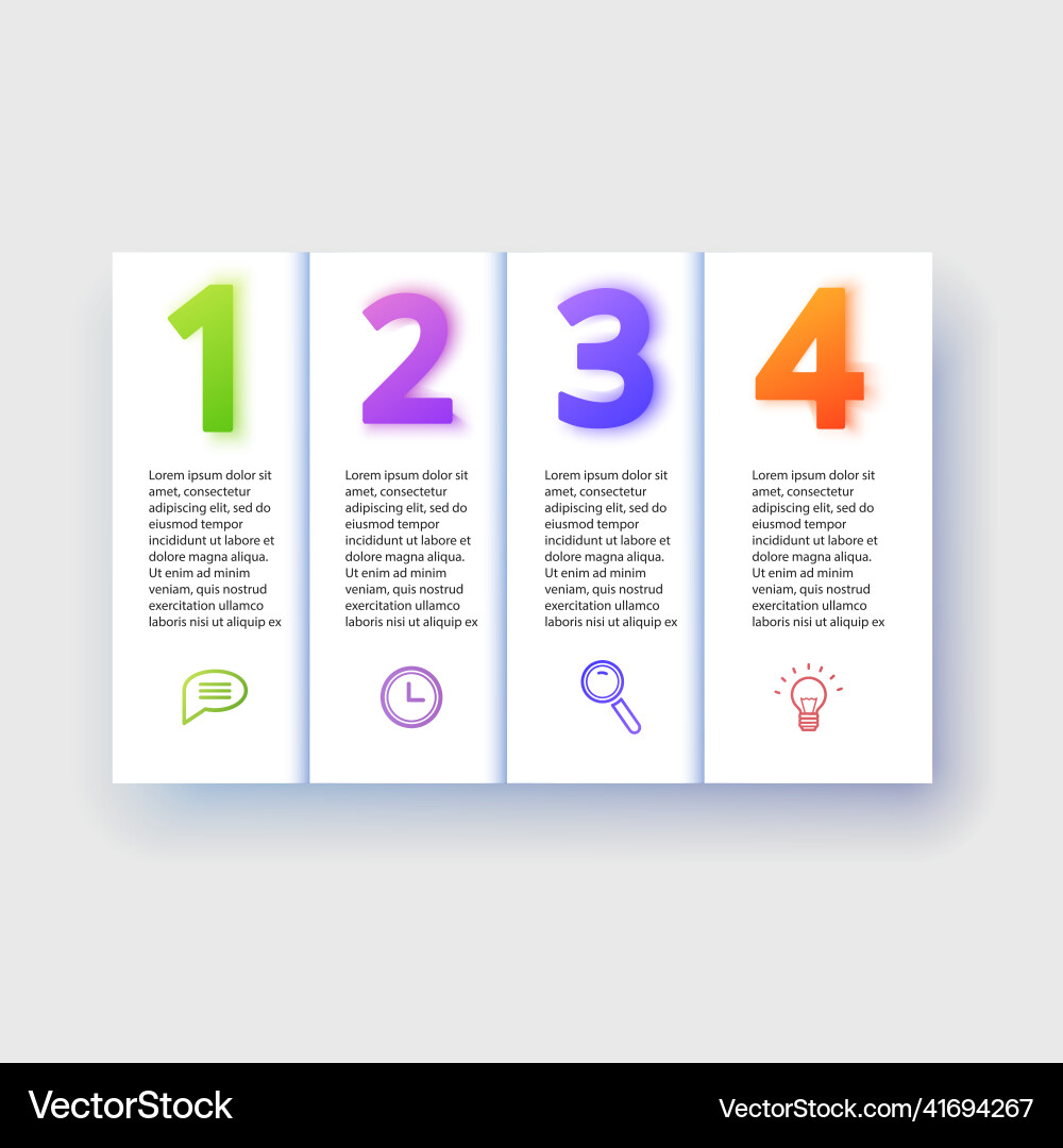 Business infographic template design with numbers Vector Image