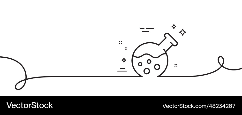 Chemistry lab line icon laboratory flask sign Vector Image